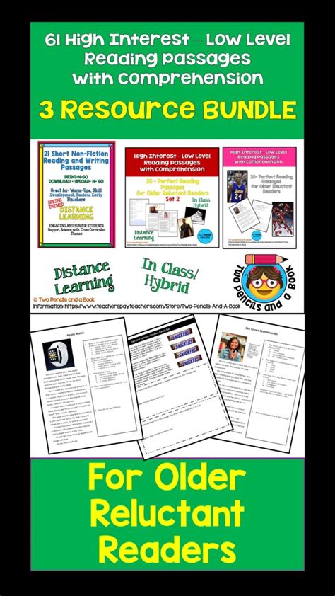 61 High Interest Low Level Reading Passages Bundle 1 High