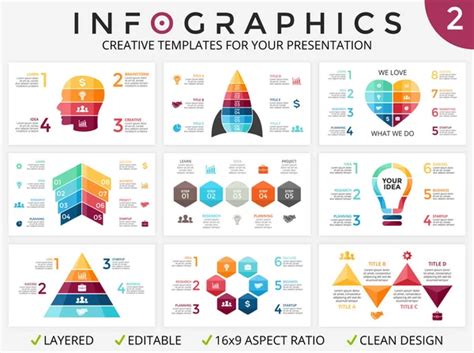 Arrows Lines Infographics Set Stock Vector Theseamuss