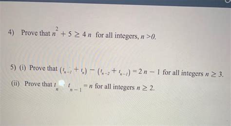solved 2 4 prove that nº 5 4n for all integers n 0