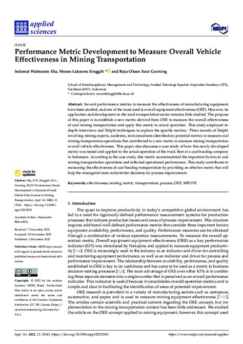 Pdf Performance Metric Development To Measure Overall Vehicle Pdf Performance Metric Development To Measure Overall Vehicle