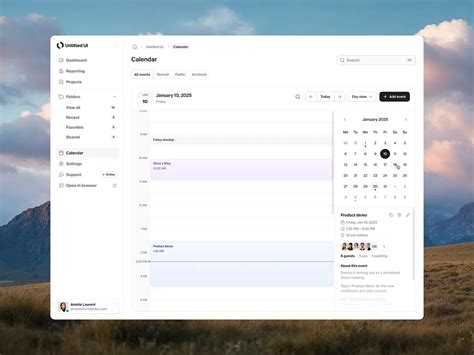 Calendar Ui Designs Themes Templates And Downloadable Graphic