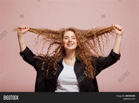 Girl Curly Hair Braces Image Photo Free Trial Bigstock