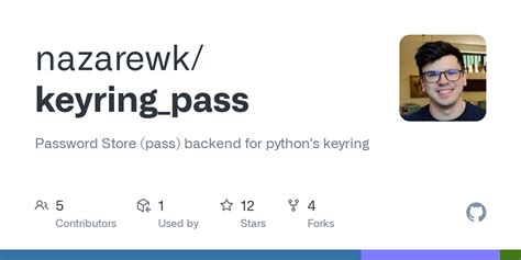 Github Nazarewkkeyringpass Password Store Pass Backend For