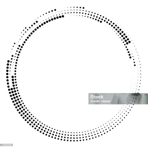 중앙 복사 공간을 둘러싸고 있는 희미한 점선의 우아한 동심원 궤도 궤도에 대한 스톡 벡터 아트 및 기타 이미지 궤도 기하 도형 단순함 Istock