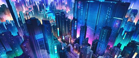 Neon City Wallpaper 4k Futuristic City Cyber City