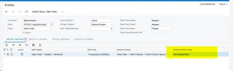 Dropdown Value Sync Between Bigcommerce And Acumatica Does Not Match