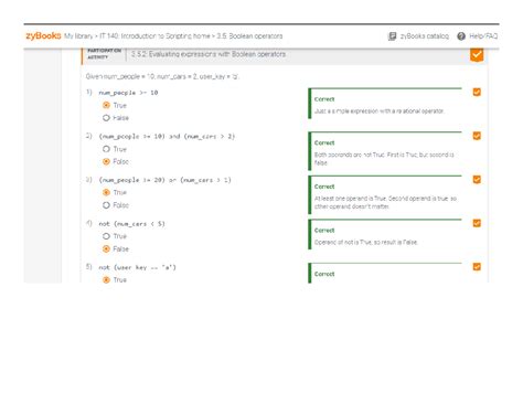 35 Boolean Operators Zybooks My Library It 140 Introduction To