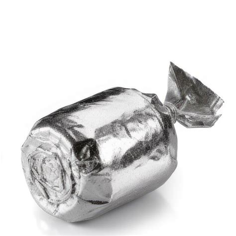 Silver Candy Sweet Sugar En Fondo Blanco Foto Premium
