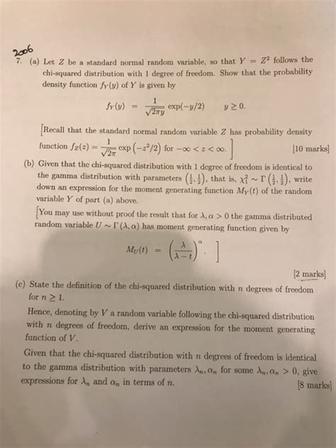 Solved A Let Z Be A Standard Normal Random Variable So Chegg