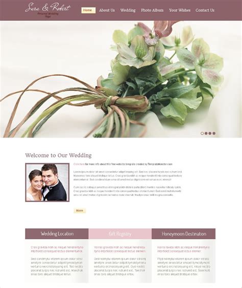 31 Free Wedding Website Themes And Templates Free And Premium Templates