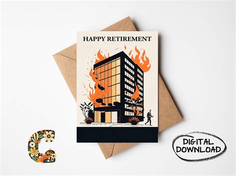 Printable Retirement Card Funny Greeting Card Retirement