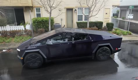 This Is The Worlds First Tesla Cybertruck In Midnight Purple