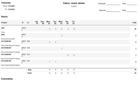 Accounting Timesheet