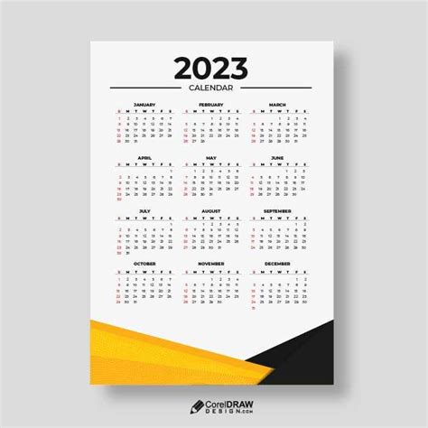Professional Calendar Coreldraw Template For Easy Customization