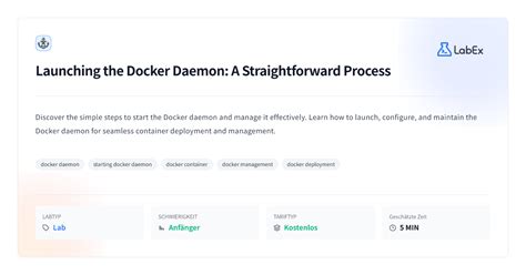 Docker Daemon Starten Einfacher Prozess Labex