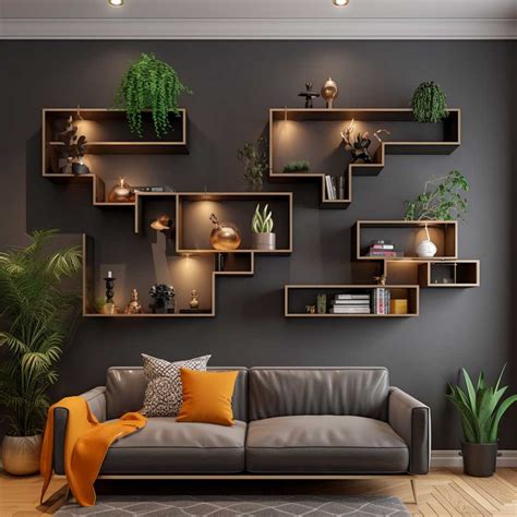 Living Room Wall Decor Shelves