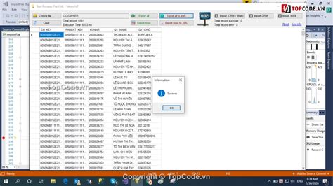 vs c process file xml export data selects