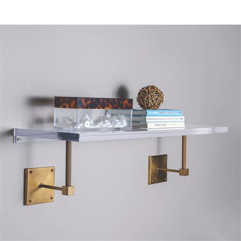 Billy Lucite Shelf Age Brass 36w Port 68