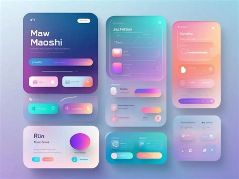 47 000 glassmorphism ui design pictures