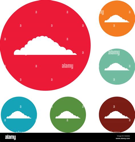Cloudy Icons Circle Set Vector Isolated On White Background Stock Vector Image And Art Alamy