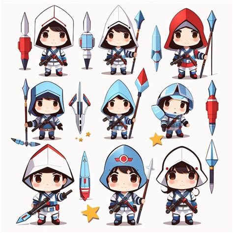 Premium Ai Image A Set Of Spearman Designs Ai Generated