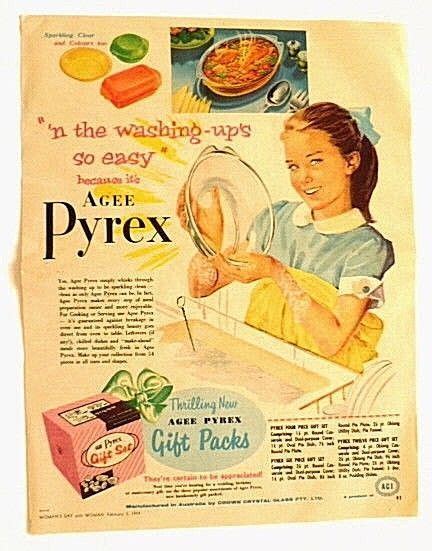 Agee Pyrex T Packs ~ Original 1959 Australian Vintage Print Ad
