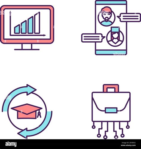 Digital Transformation Rgb Color Icons Set Stock Vector Image And Art Alamy