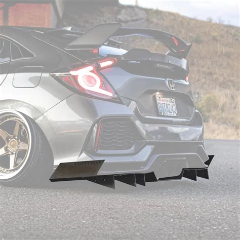 2017 2018 Honda Civic Hatchback Og Edition Rear Diffuser Street Aero