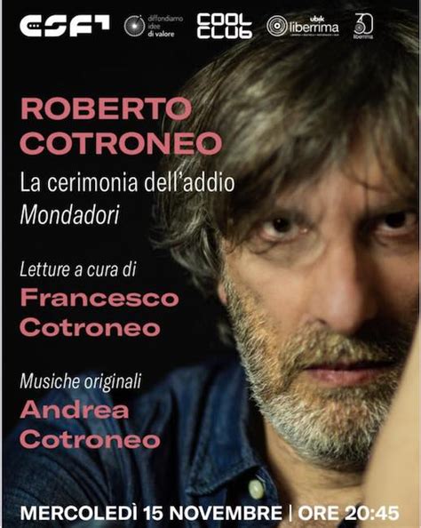 La Cerimonia Delladdio Di Roberto Cotroneo La Presentazione In Puglia