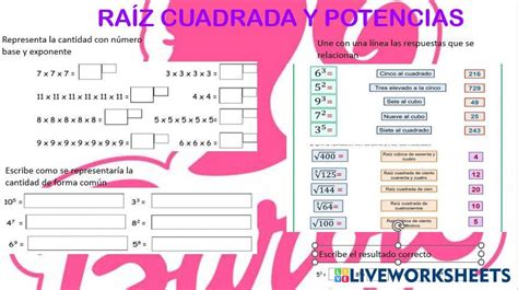 Raíz Cuadrada Y Potencias 7165057 María Fernanda