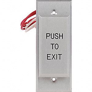 DORTRONICS Emergency Push Button, Narrow Design, 3" Height, 1-3/4 ...