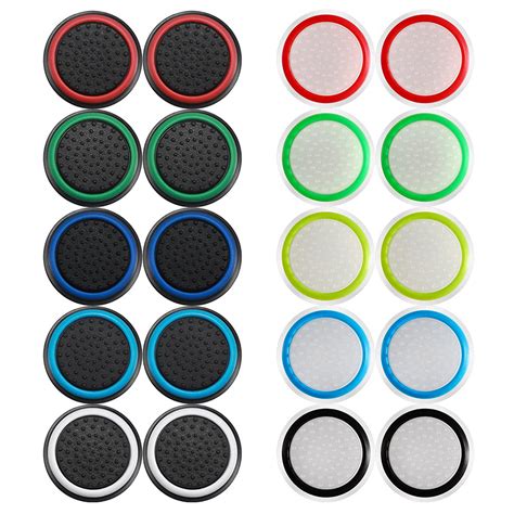 20pc Analog Stick Joystick Controller Thumb Grips Caps Accessories For Ps5 Ps4 Xbox One