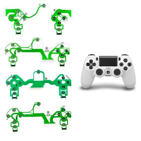 Green Replacement Buttons Ribbon Circuit Board For Ps4 Dualshock 4 Pro Slim Controller