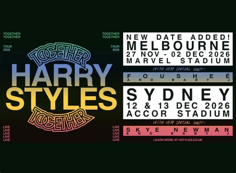 Harry Styles Adds Extra Melbourne Show Spotlight Report