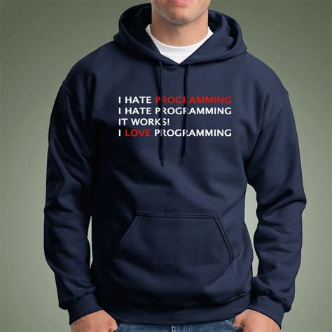 I Hate Programming Computer Programmer Coding Hoodies For Men