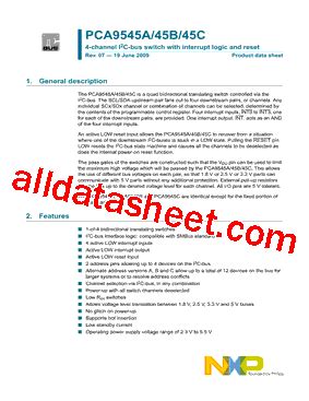 PCA9545AD Datasheet PDF NXP Semiconductors