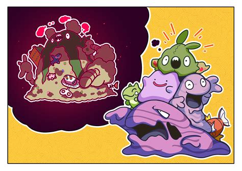 Ditto Magikarp Muk Trubbish Grimer And 2 More Pokemon Drawn By
