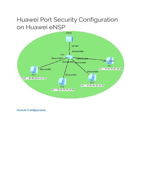 Huawei Port Security Configuration On Huawei Ensp Pdf Computing Network Architecture