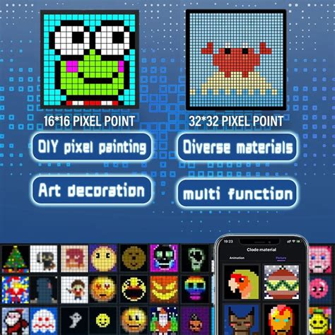Smart APP Control LED Matrix Pixel Display Screen Programmable DIY Night Light Text Pattern Game