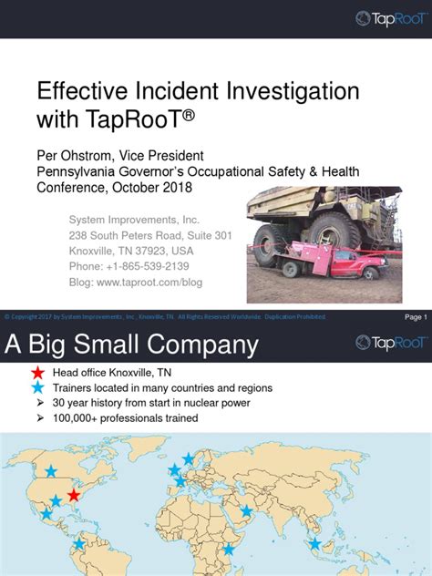 Effective Incident Investigation With Taproot R Pdf Causality Expert