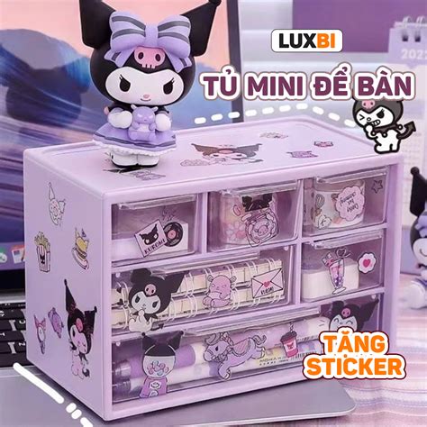 Tủ đồ mini để bàn đa năng nhiều ngăn đựng mỹ phẩm dụng cụ học tập có ngăn kéo xếp chồng lên