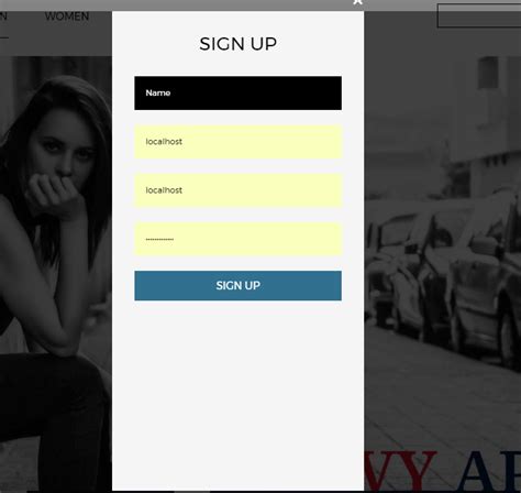 Php Height Of Sign Up Pop Up Box Div Automatically Increases After