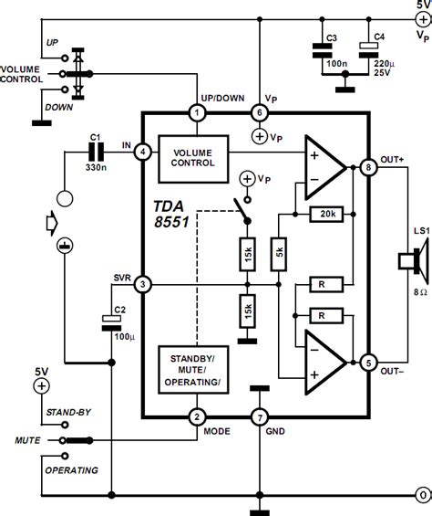 W BTL Audio Amplifier Circuit Diagram