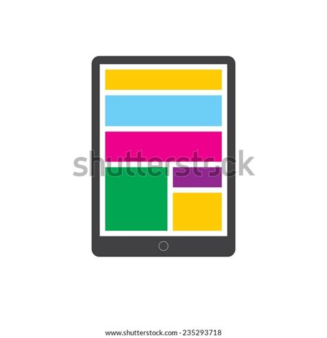 Mobile Flat Design Ui Template Stock Vector Royalty Free Shutterstock