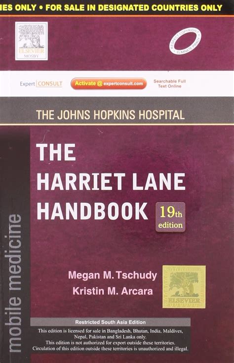 Buy The John Hopkins Hospital The Harriet Lane Handbook With Expert