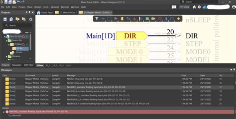 floating input pin error on my rover schematic of altium designer