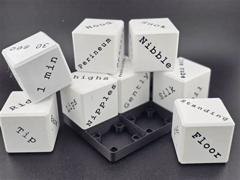 Gridfinity Hardcore Sex Dice Set Of 8 Spice It Up Free 3d Print