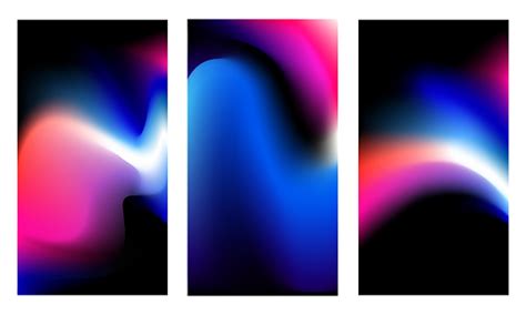 배경에 그라디언트 색상을 혼합하는 추상적 인 트렌디 한 세트 포스터 템플릿 커버 프리젠 테이션 웹 및 창조적 인 인쇄를위한 부드러운 미니멀리스트 색상 텍스처 0명에 대한