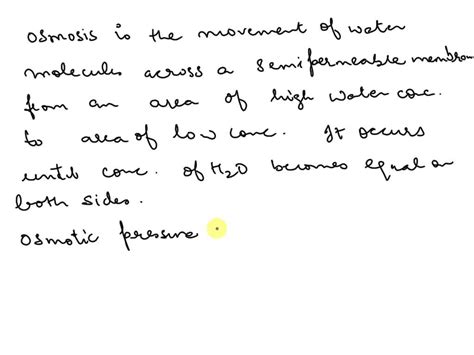 Solved Question 4 What Is Osmosis And What Is An Osmotic Pressure