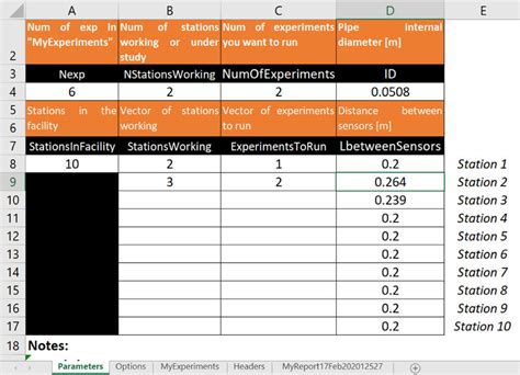 parameters sheet for example 1 download scientific diagram
